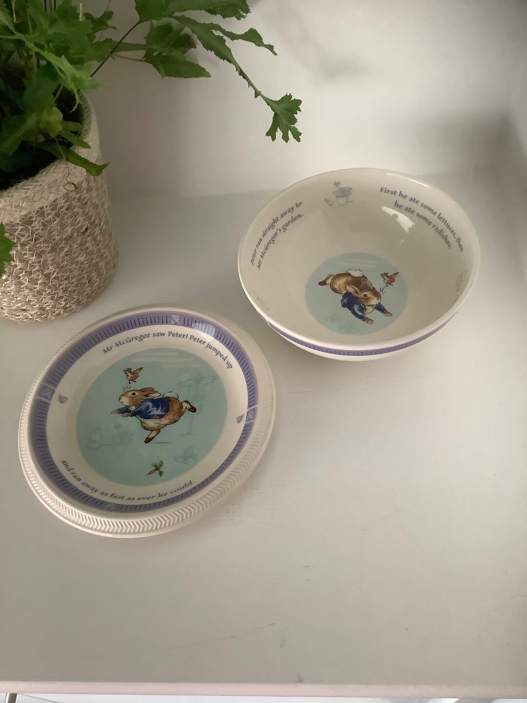 Wedgwood Child’s Peter Rabbit Bowl and Plate/dish - Etsy