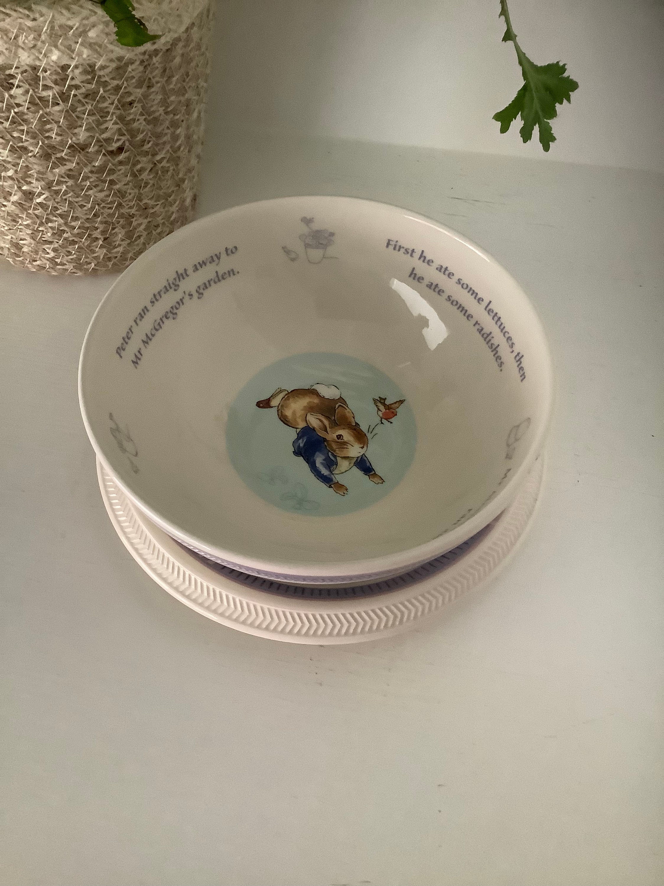Wedgwood Childs Peter Rabbit Bowl and Plate/dish - Etsy