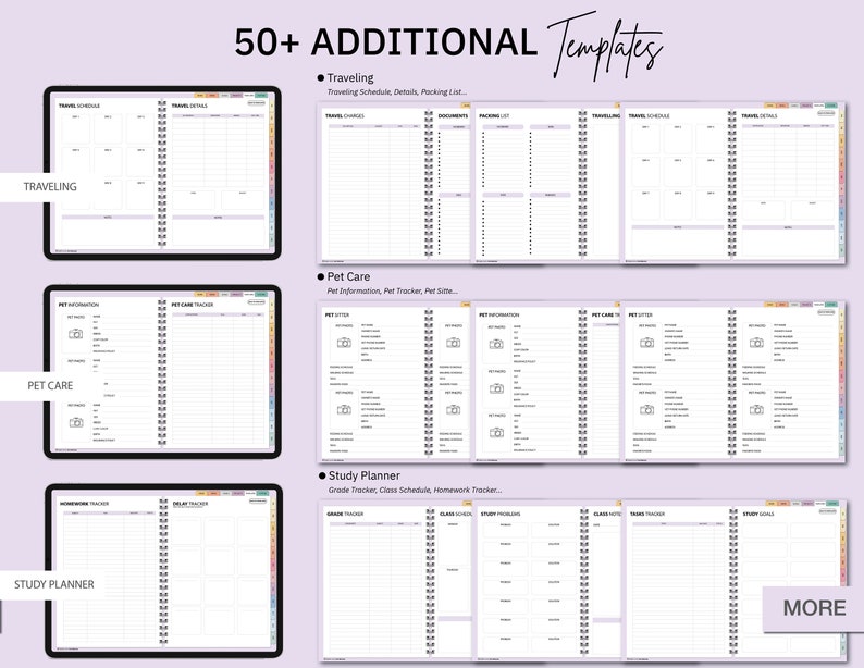 Purple Digital Planner | Goodnotes Planner | iPad Planner | Notability ...