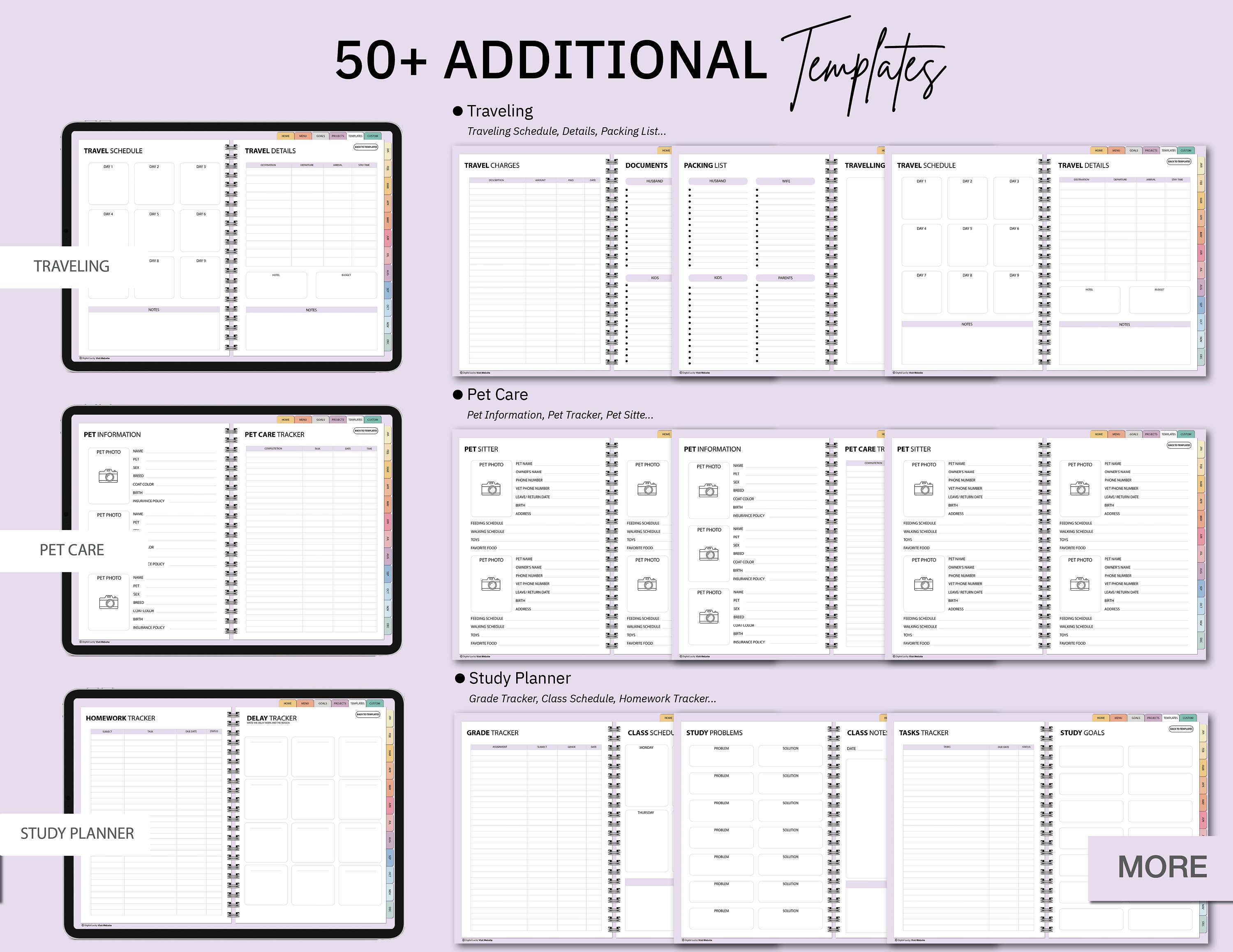 Purple Digital Planner Goodnotes Planner iPad Planner Notability ...