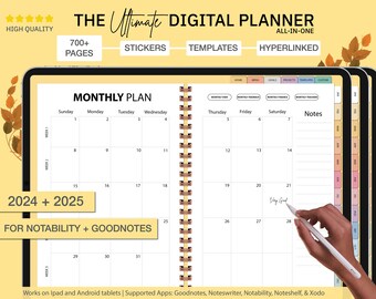 Purple Digital Planner Goodnotes Planner iPad Planner Notability ...