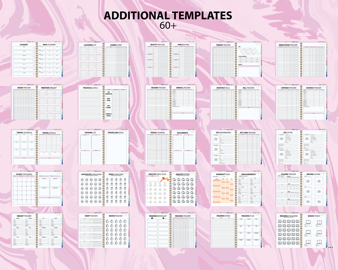 Purple Digital Planner Goodnotes Planner Ipad Planner - Etsy