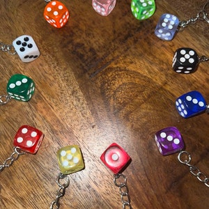 Keychain Handmade Playing Dice Key Ring - Etsy