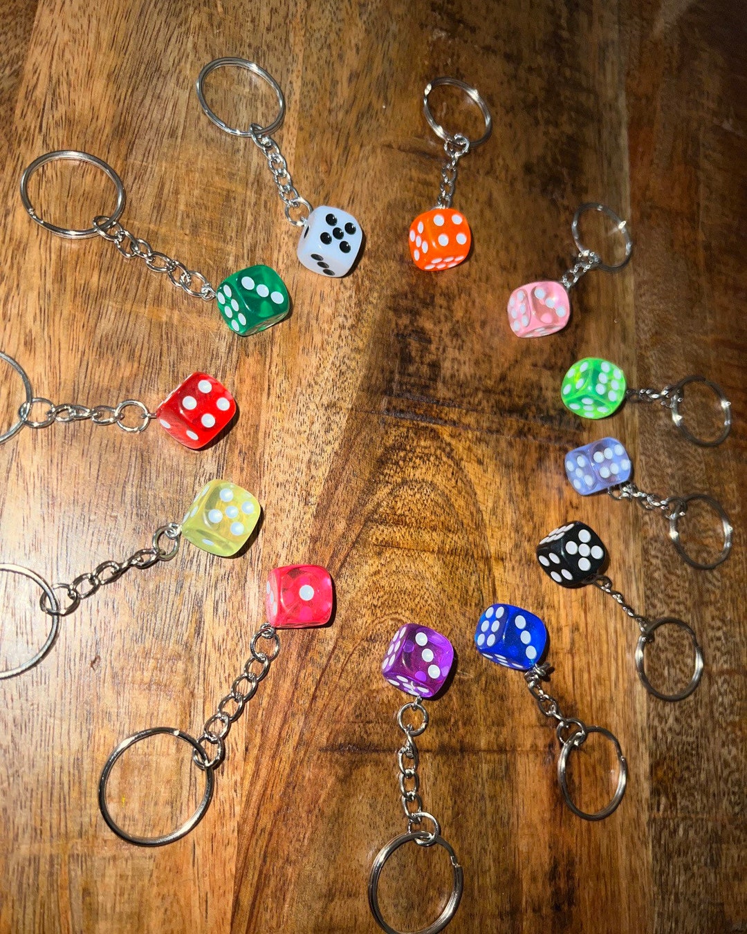Keychain Handmade Playing Dice Key Ring - Etsy
