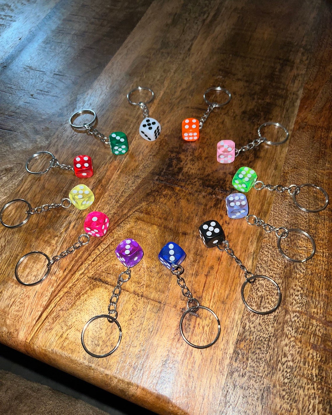 Keychain Handmade Playing Dice Key Ring - Etsy