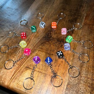 Keychain Handmade Playing Dice Key Ring - Etsy