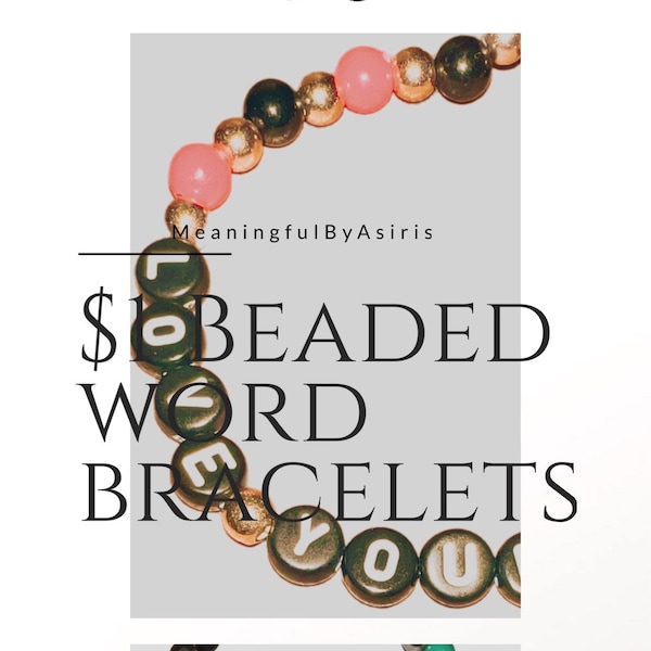 Little Words Project Bracelet - Etsy