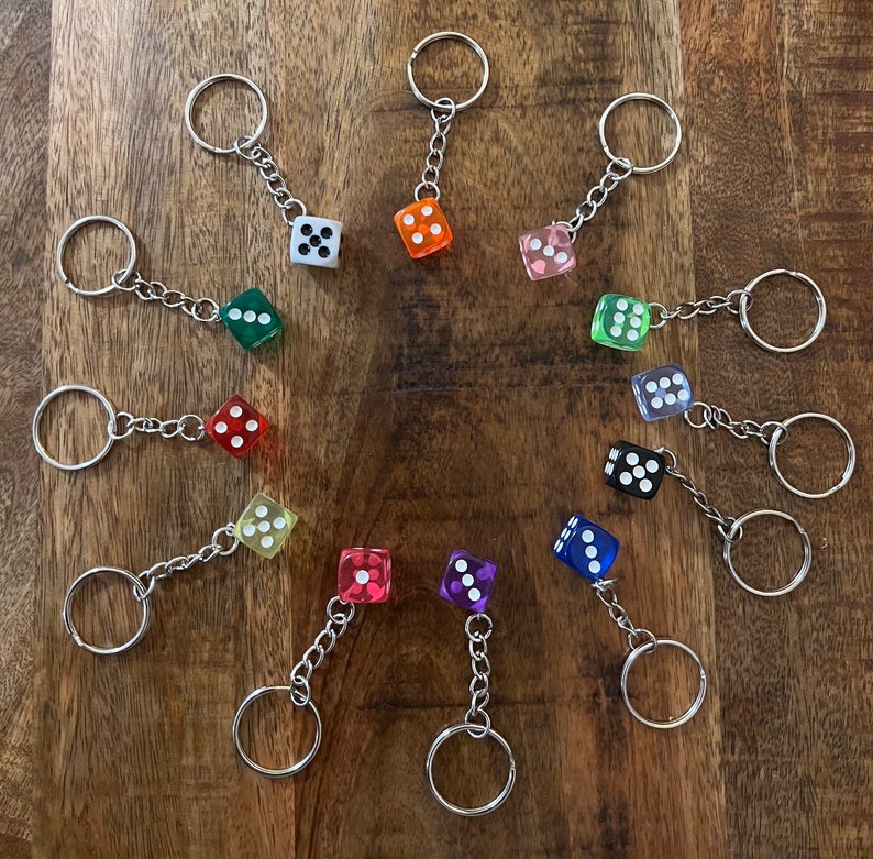 Keychain Handmade Playing Dice Key Ring - Etsy