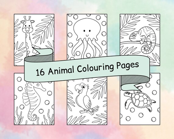 Printable Animal Colouring Pages for Children Farm Animals - Etsy