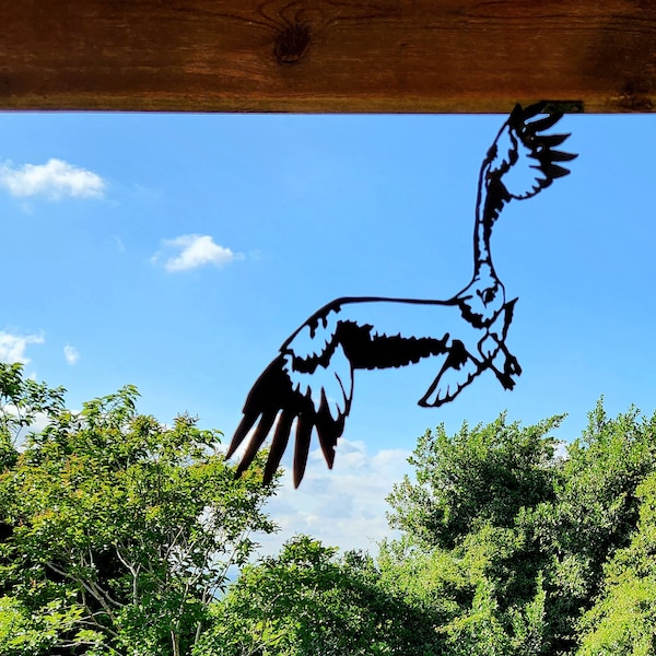 Metal Hawk Wall Art - Etsy