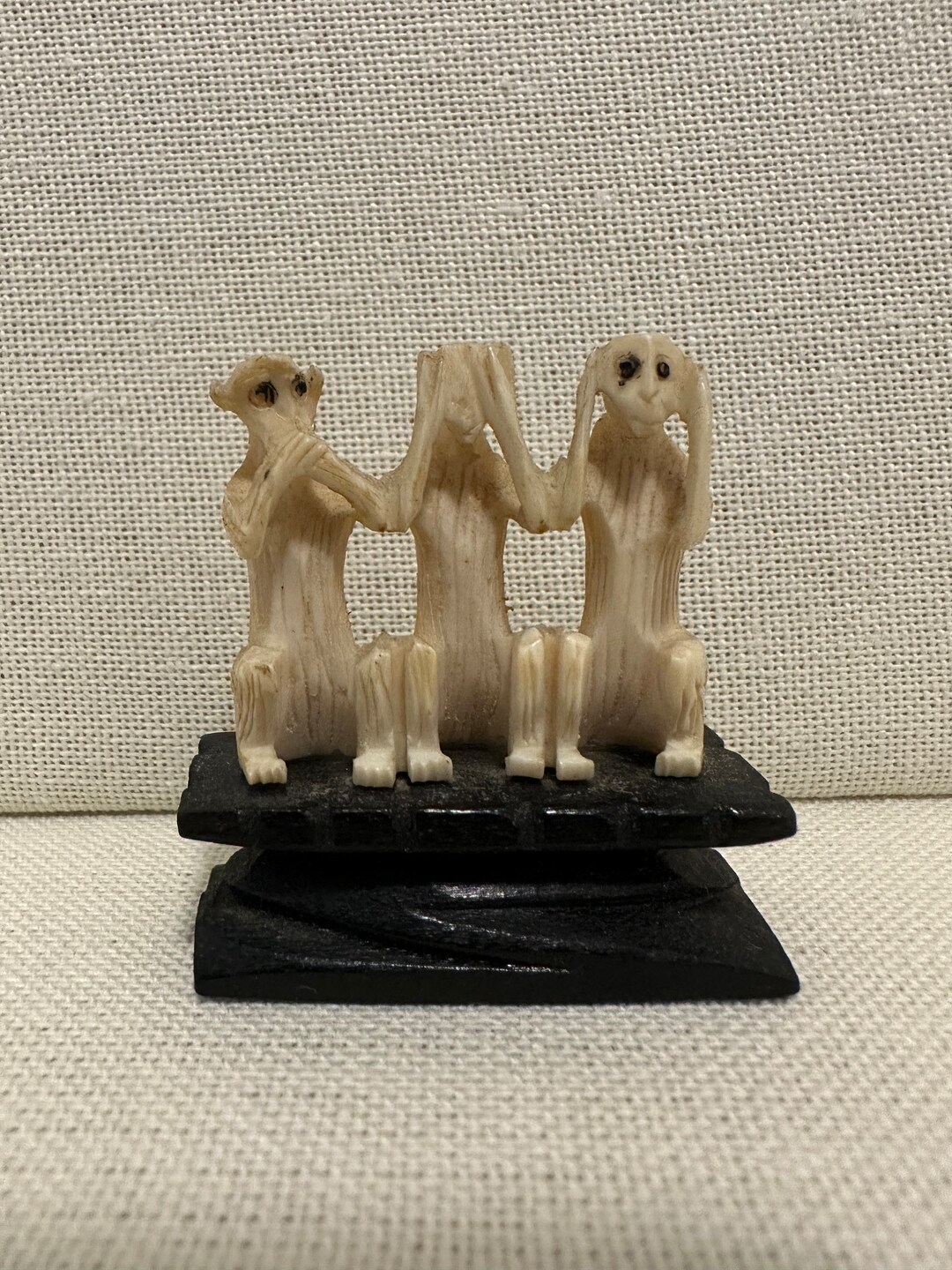 Carved Bovine Bone Statue Figure Visible Cross Hatching - Etsy