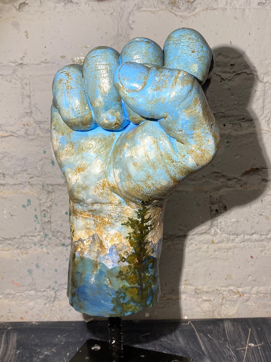 Large Hand Sculpture, Hand Sculpture, Clenched Fist Art, Hand Sculpture ...