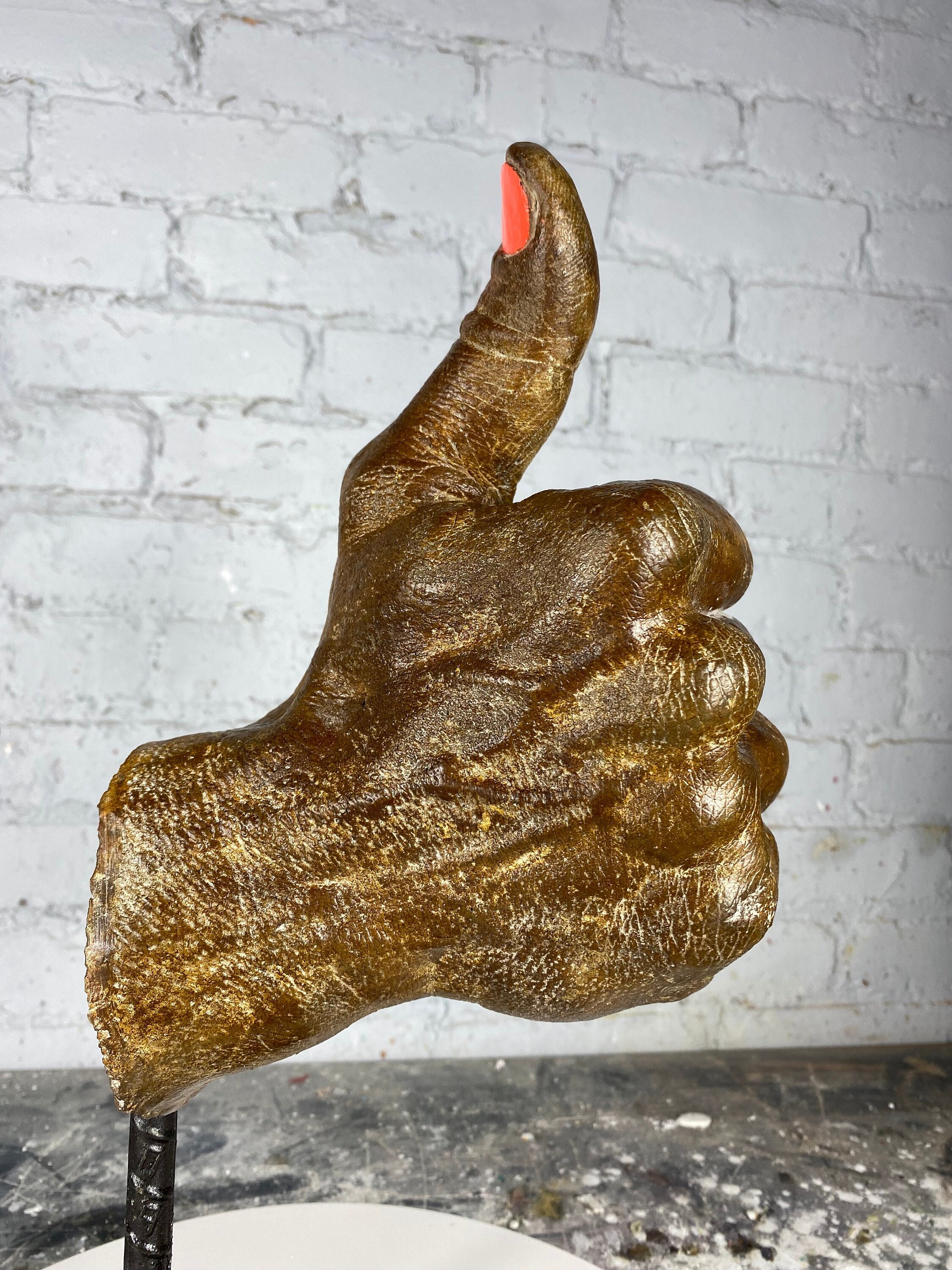 Fine Art Hand Sculpture, Large Sculpture, Big Thumbs Up, Hand Sculpture ...