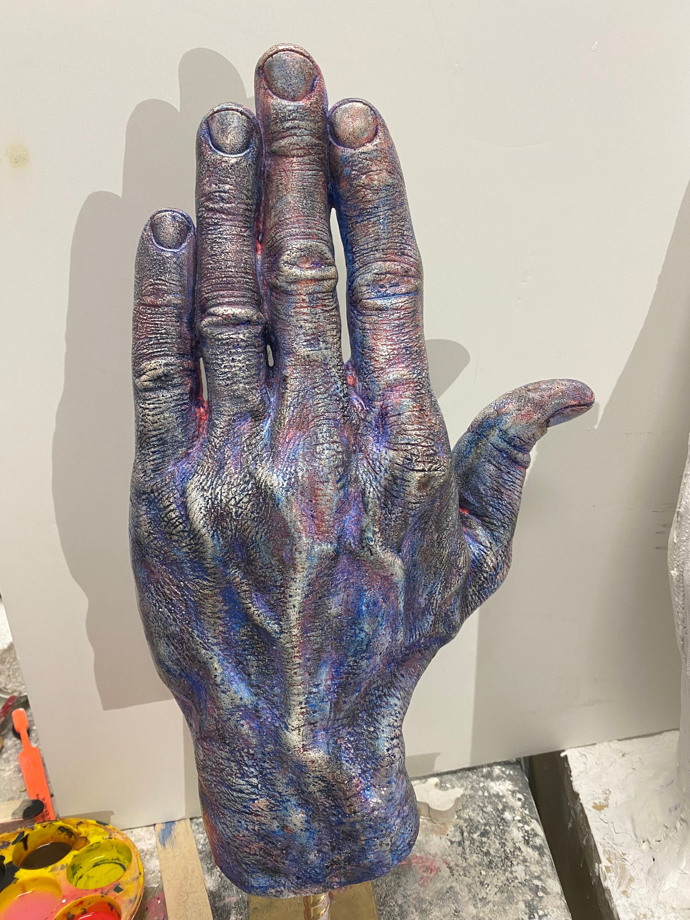 Large Artists Hand Sculpture, Figure Ceramic Art, Large Hand Sculpture ...