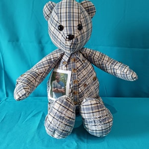Keepsake Memory Bear With Photo Patch - Etsy