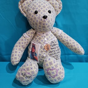 Keepsake Memory Bear With Photo Patch - Etsy