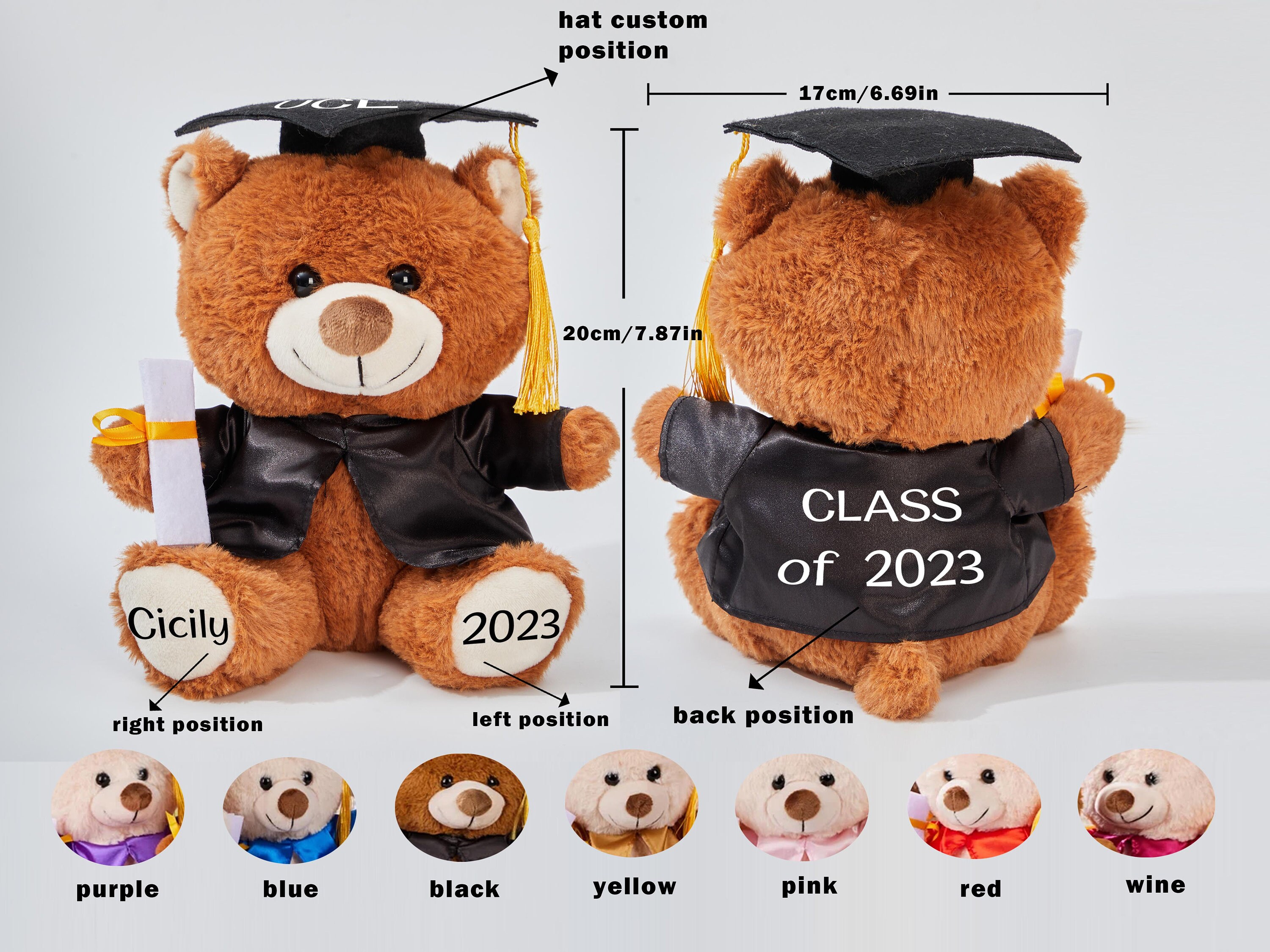 Graduation Bear 2023-custom Graduation Teddy Bear - Etsy UK