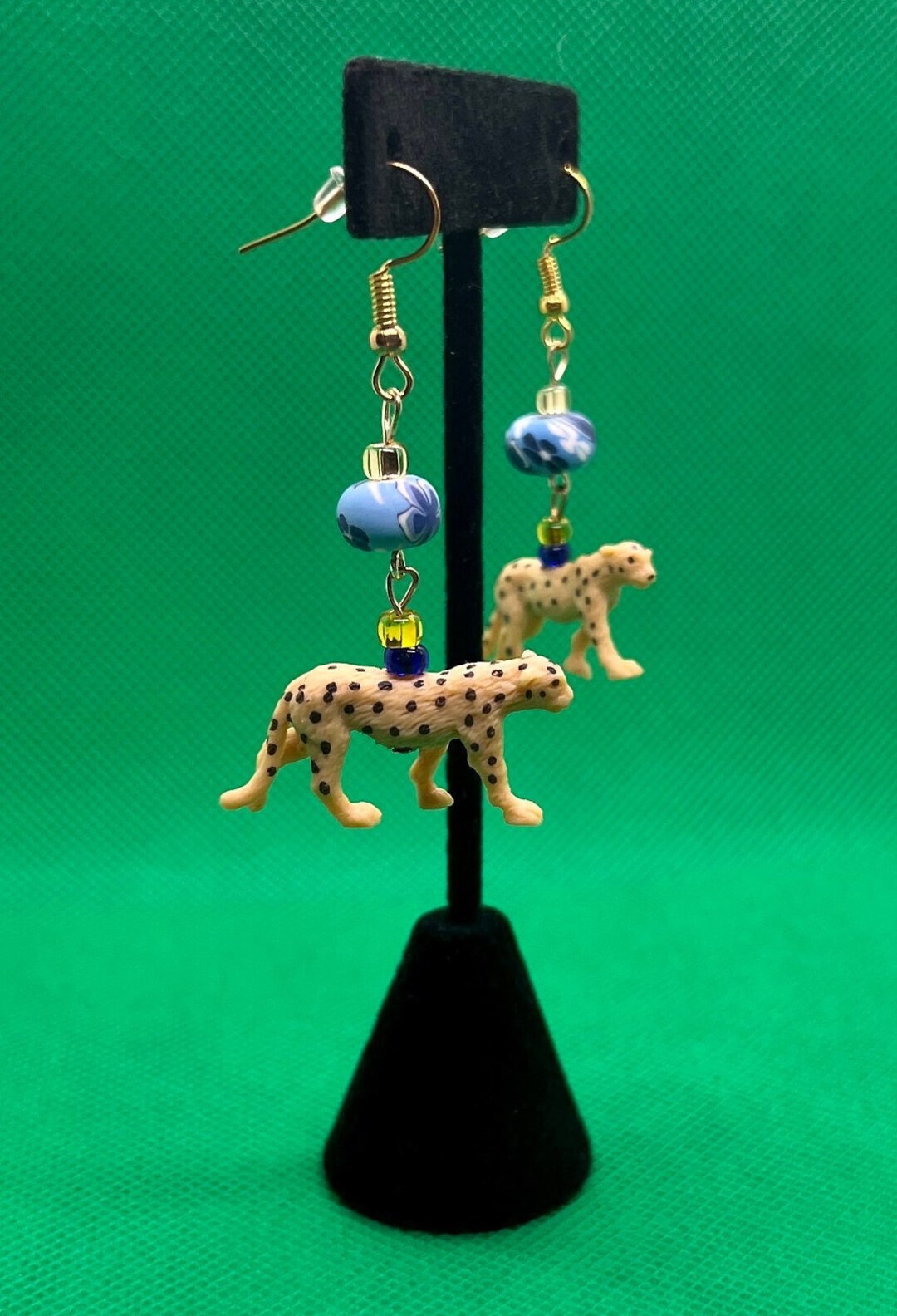 CHEETAH Earrings / LEOPARD Earrings / JAGUAR Earrings in Gold Cheetah ...