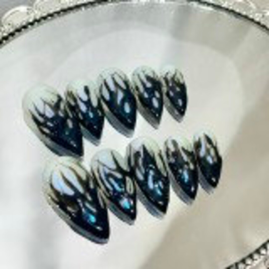 Black Venom Acrylic Nails Red Press on Nails Gel Custom Nails Fake ...