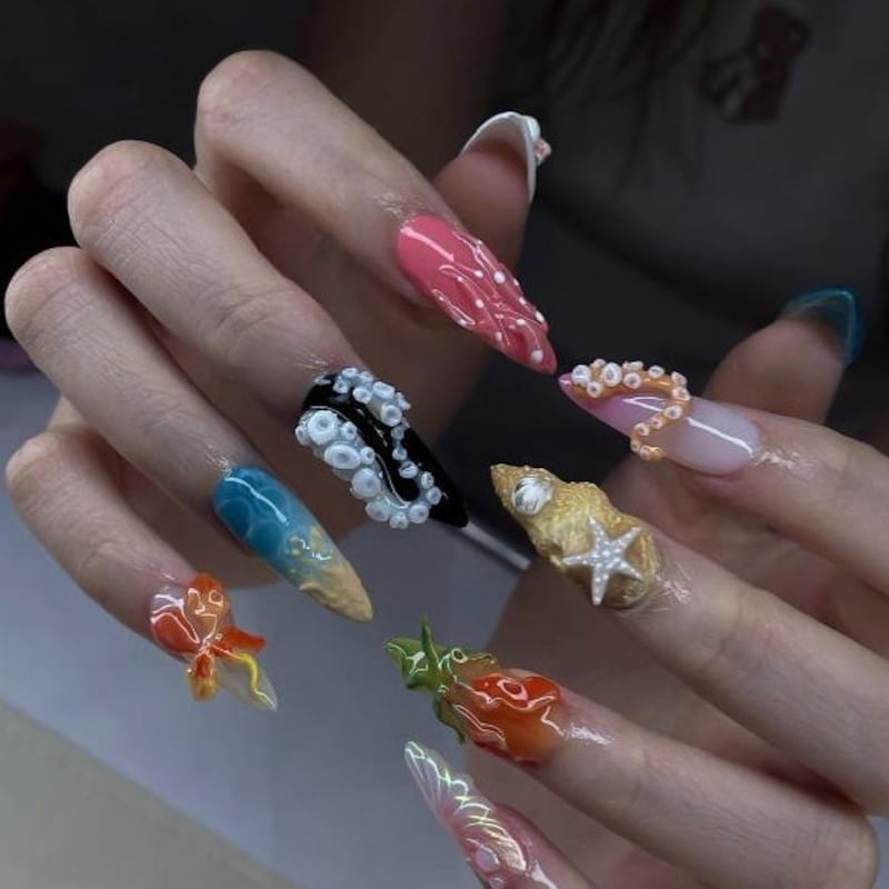 Octopus Nails - Etsy