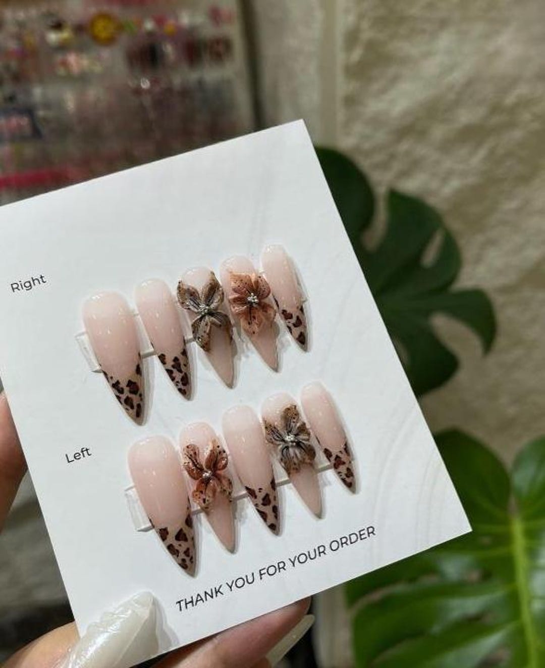 Panther Nails, Long Nails, Stiletto Nails, Orchid Press on Nails ...