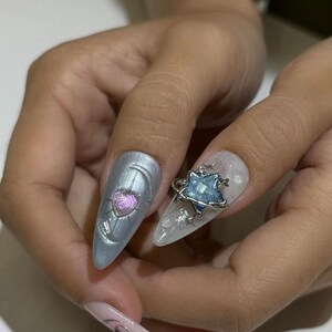 Magic Star Nails Free Style Press on Nails, Handmade Fake Nails Nails ...