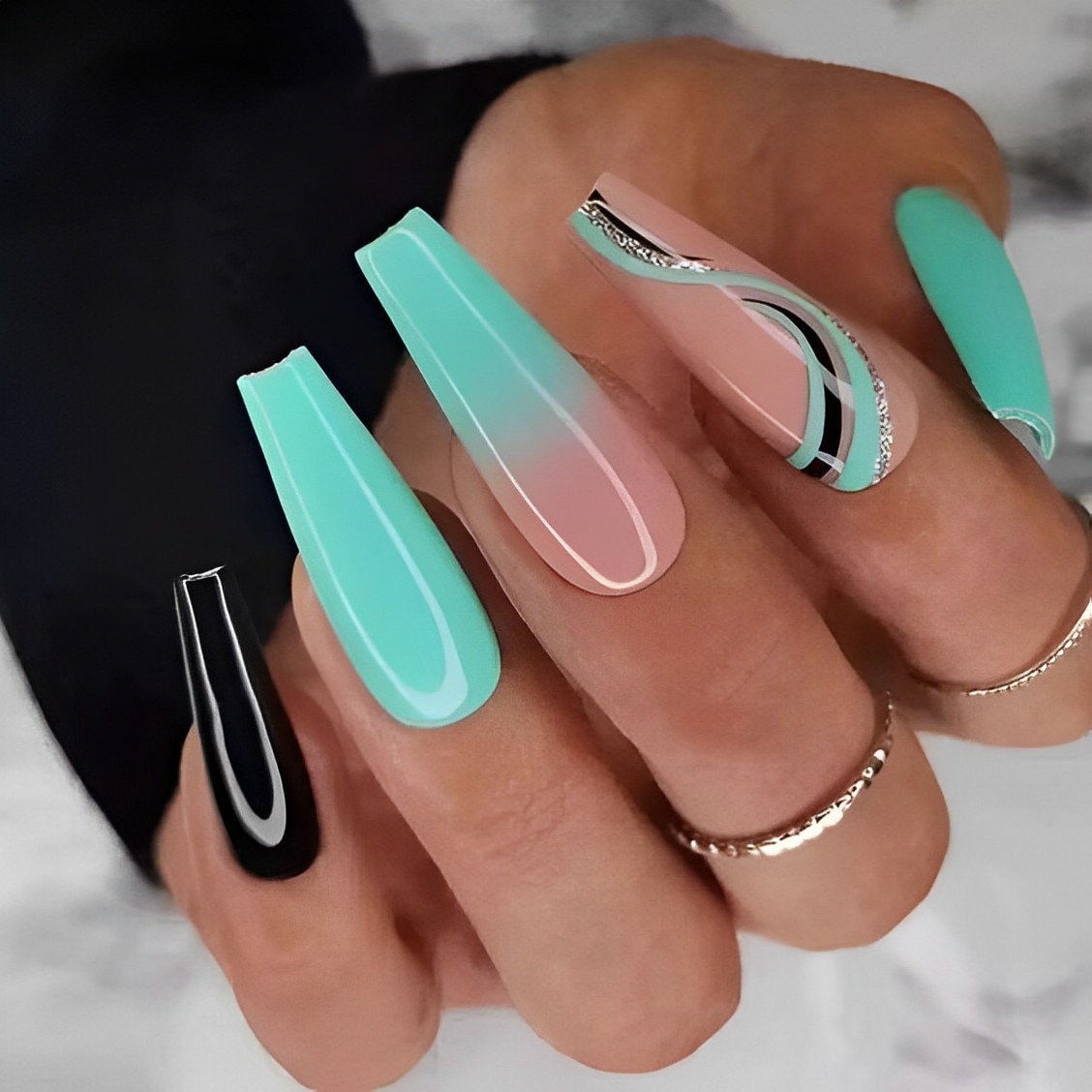 Mint Green Nail Designs