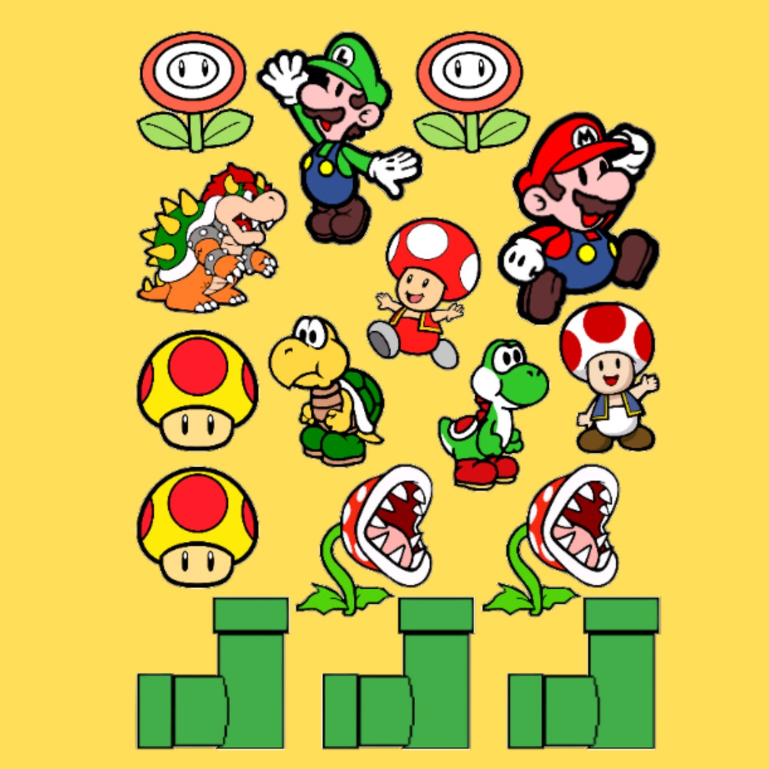 SUPER MARIO Edible Image, Super Mario Cake Topper, MARIO Cake Topper ...