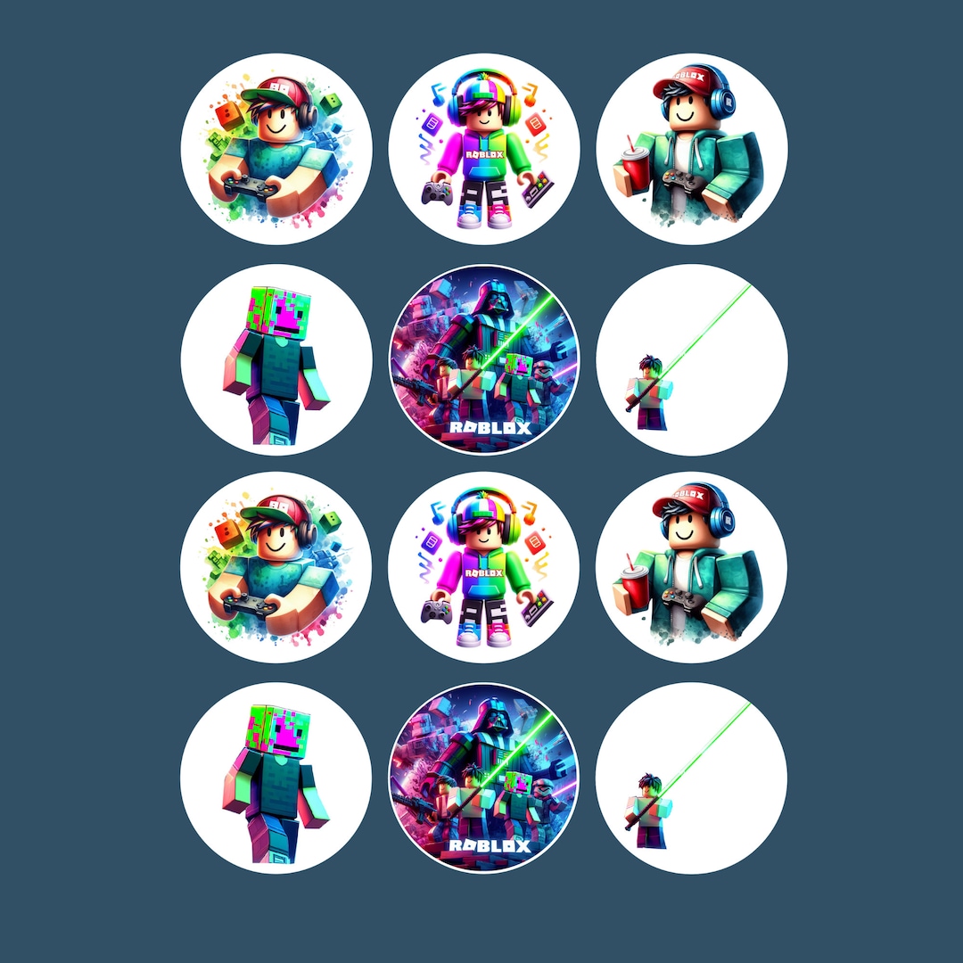 Roblox Cupcake Edible Image Roblox Cupcake Topper Etsy