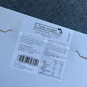 Blank A4 Edible Image, EDIBLE ICING SHEET, A4 Frosting Sheet, Black ...