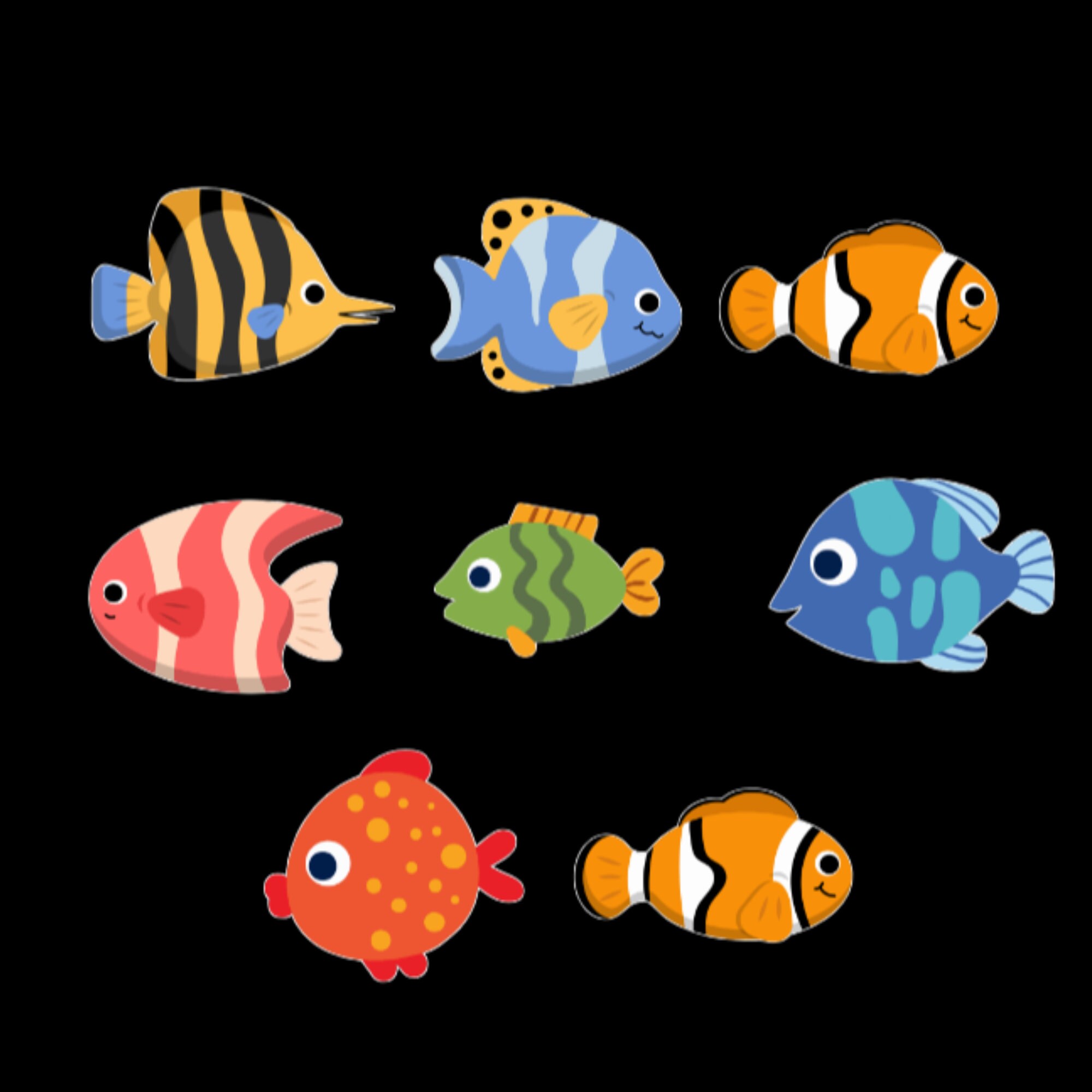 FISH CAKE TOPPER Fish Edible Image Little Fish Fish for Sea - Etsy ...