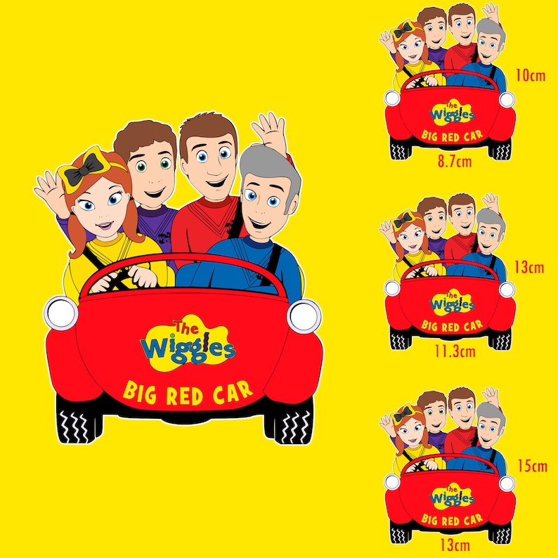 WIGGLES Edible Image, Wiggle Big RED CAR Cake Topper, Wiggle Cake ...