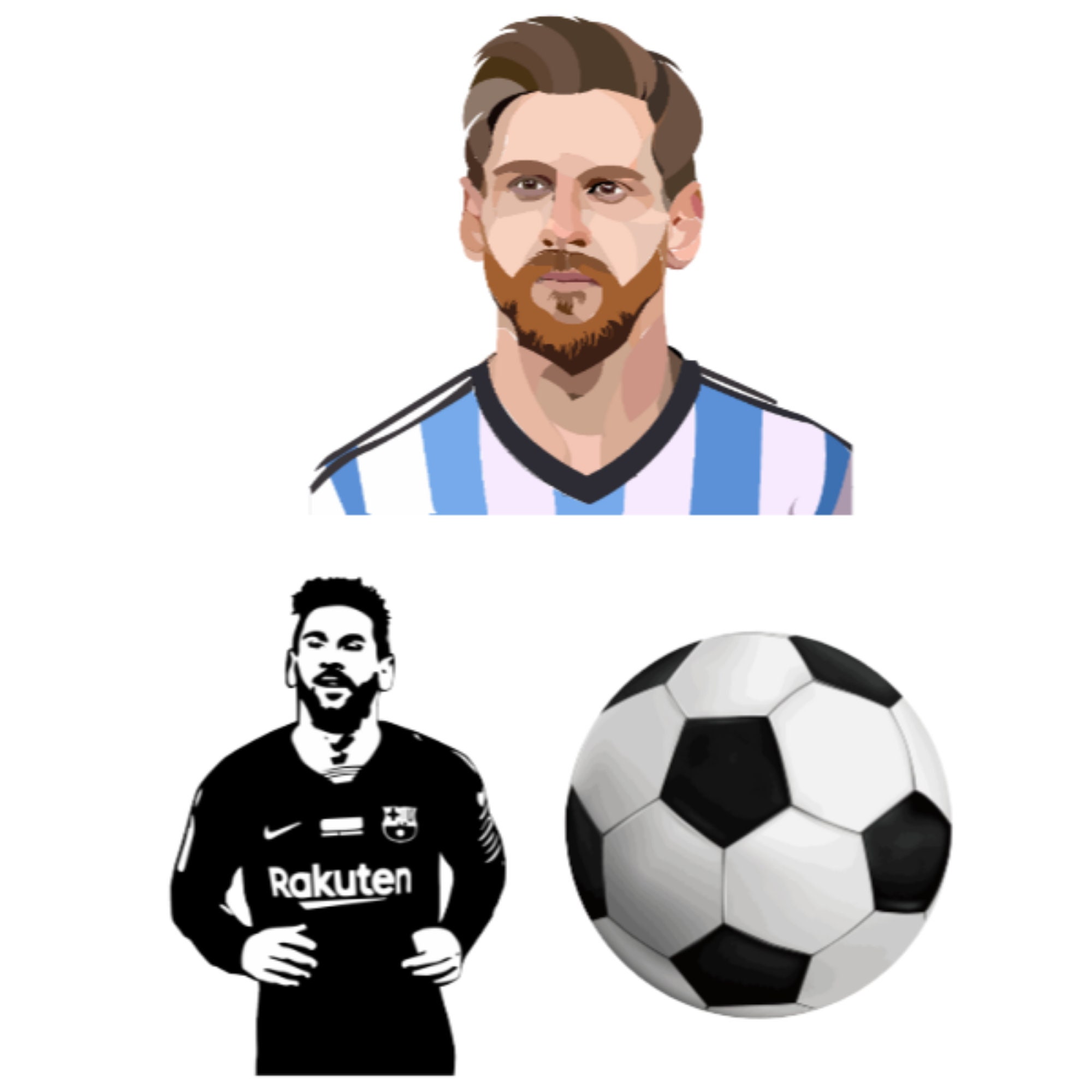 Imagen comestible de LIONEL MESSI precortada, topper de pastel de ...