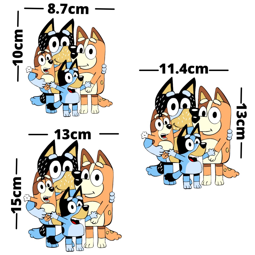 BLUEY Edible Image, BLUEY FAMILY Cake Topper, Bluey Cake Topper, Bluey ...