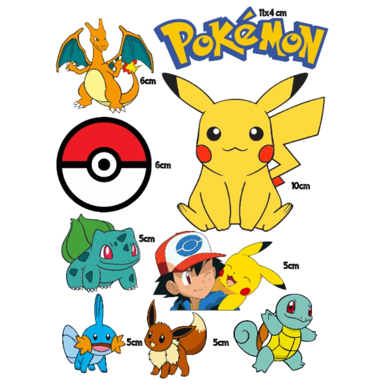 POKEMON Edible Image, POKEMON Cake Topper, PIKACHU Cake Topper, Pikachu ...