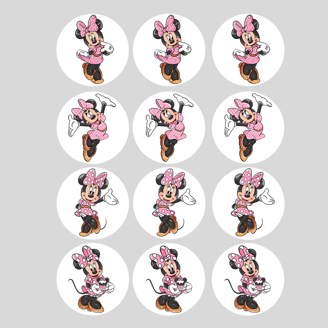 MINNIE MOUSE Cupcake, Minnie Edible Image, MINNIE Cupcake Topper ...