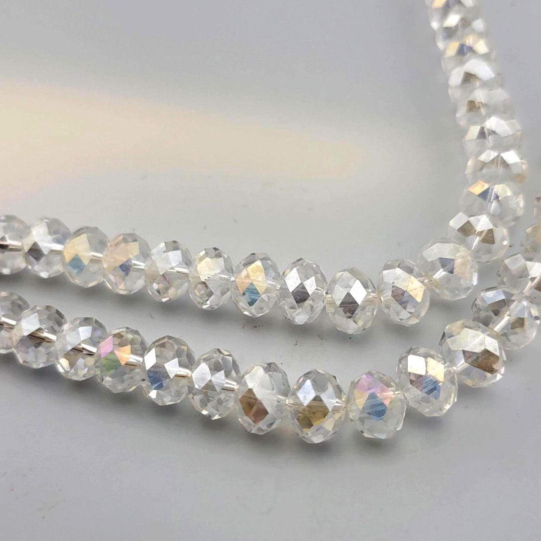Vintage Prism Bead Necklace, Pavé Crystal Center Bead, Special Occasion ...