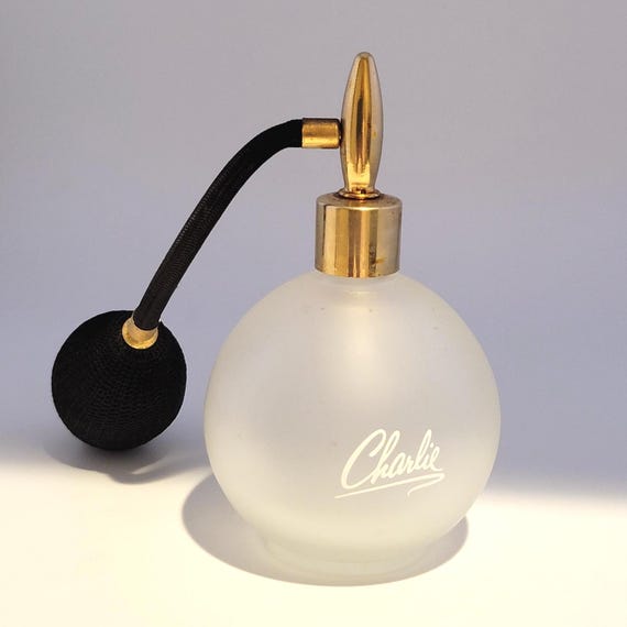 Vintage Charlie Perfume Atomizer: 1970s Frosted Glass… - Gem