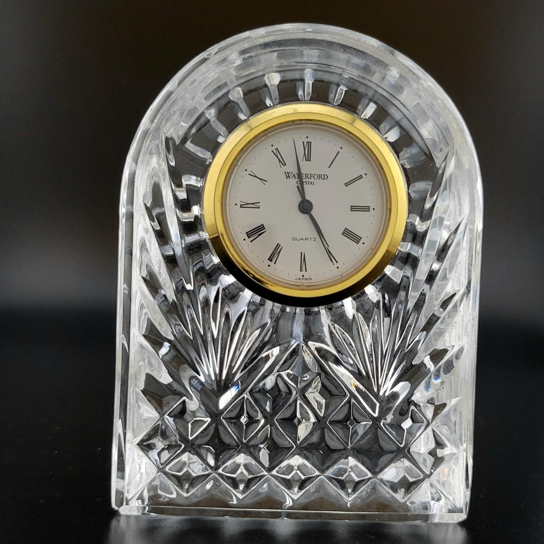 Waterford Crystal Clock, for Desk, Made in Ireland, Vanity, Shelf ...