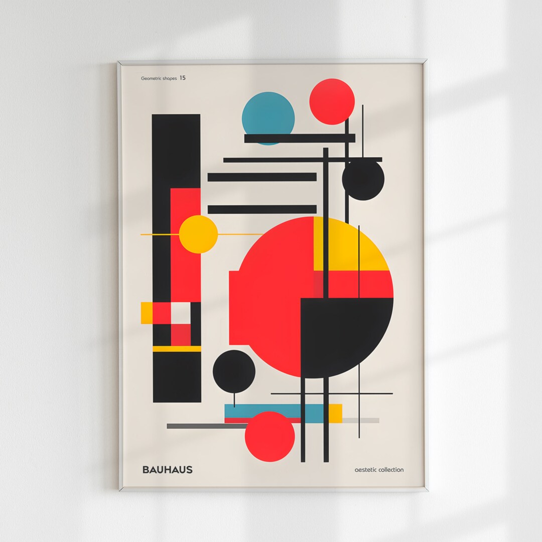Bauhaus Print 15, Geometric Shapes, Abstract, Poster, Modern Wall Art ...