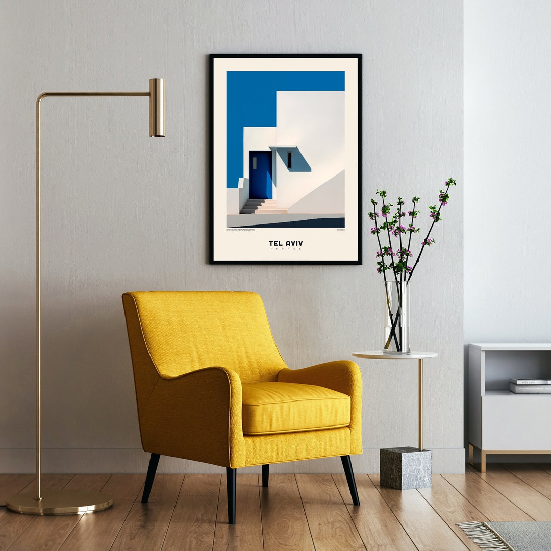 Tel Aviv Poster 21 Israel Aesthetic Printed Poster Modernism - Etsy
