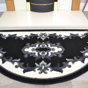 Half Circle Rug Semi Circle Rugs Round Moon Hearth Floral Pattern ...