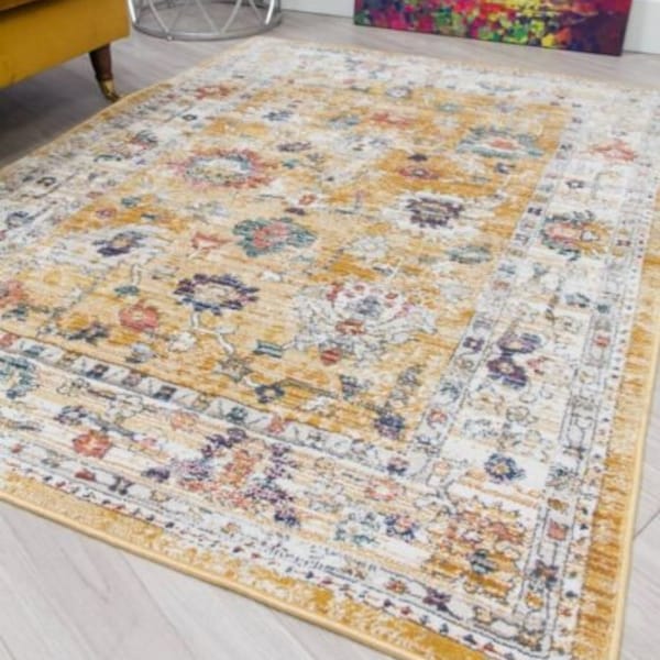 Distressed Rug - Etsy UK