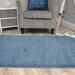 Thick Luxurious Teal Blue Silver Leaf Area Rugs Hand Carved High ...