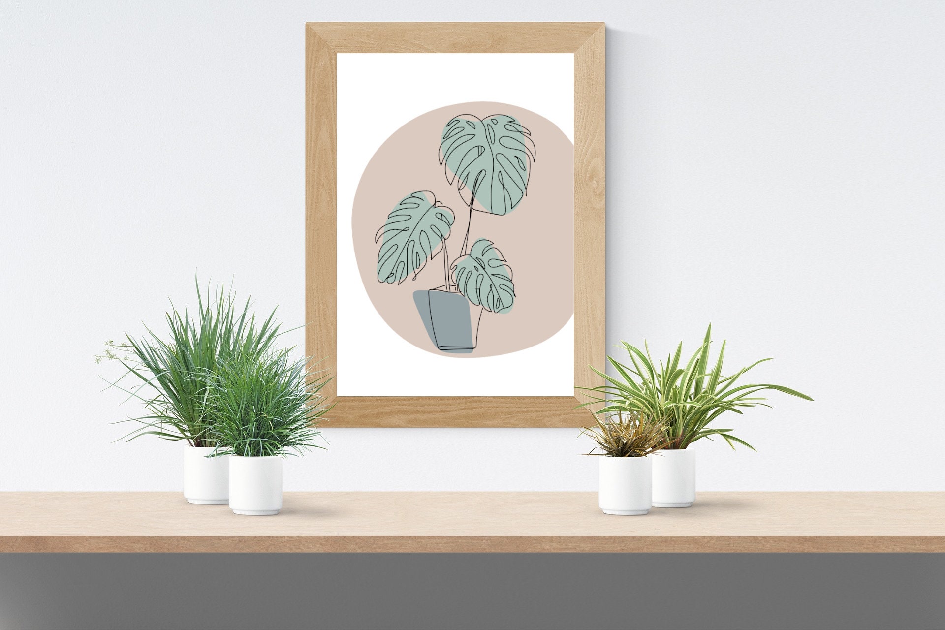 Flower Wall Art Set of 3 Printable Posters. Modern Simple Wall Art ...