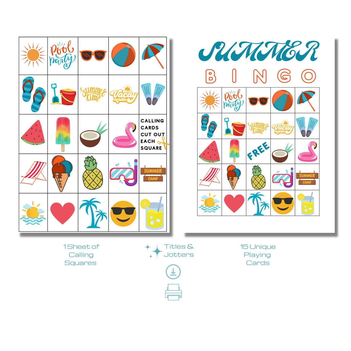 Summer Bingo, Printable Activities for Kids, Summer Activities and ...