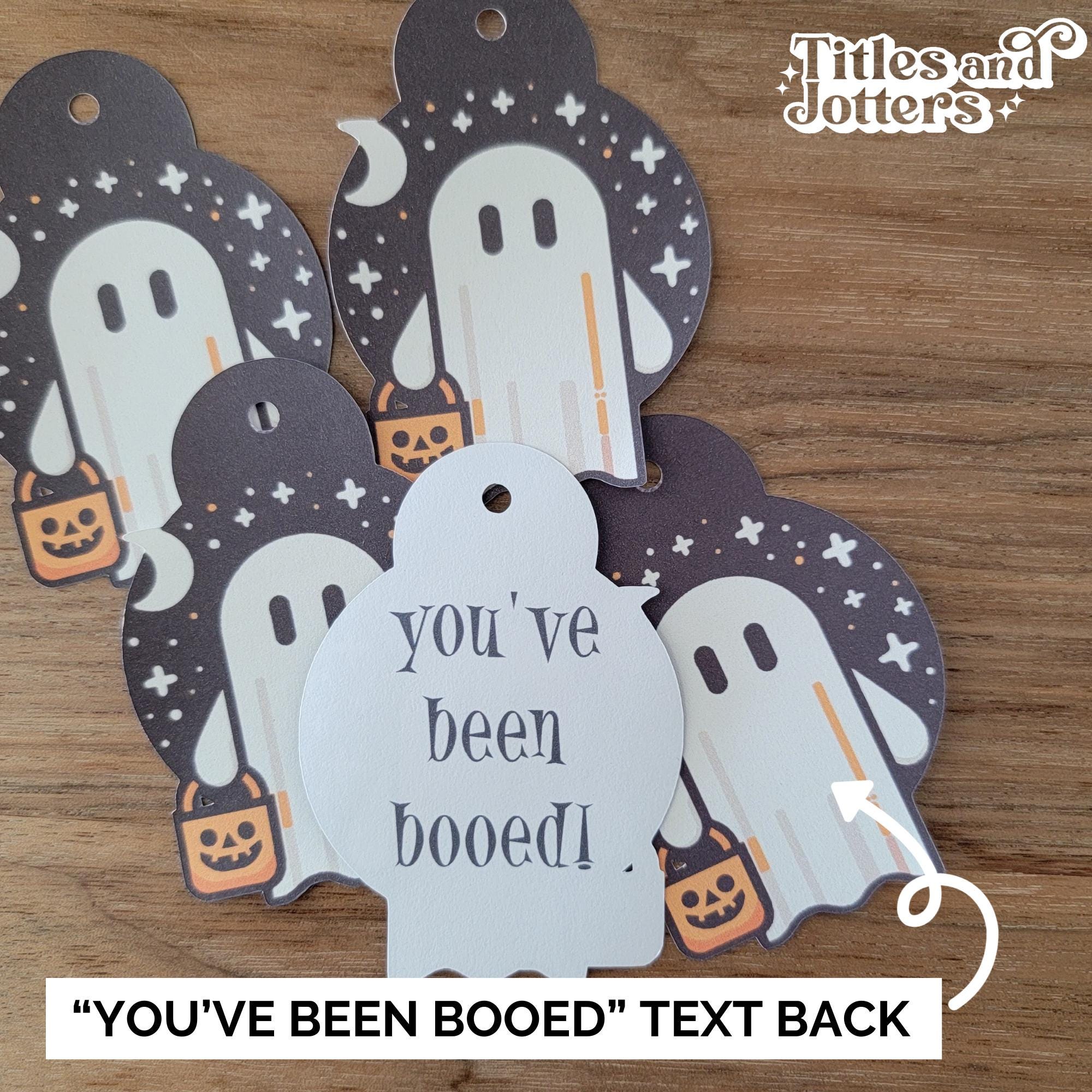 Halloween Ghost Treat Bag Tag: You've Been Booed/boozed - Etsy