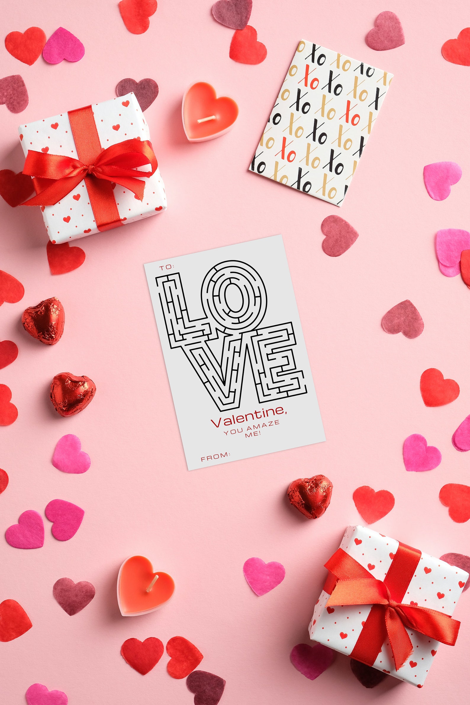 Printable Valentine Card, You Amaze Me Valentine, 4x6 Instant Download ...