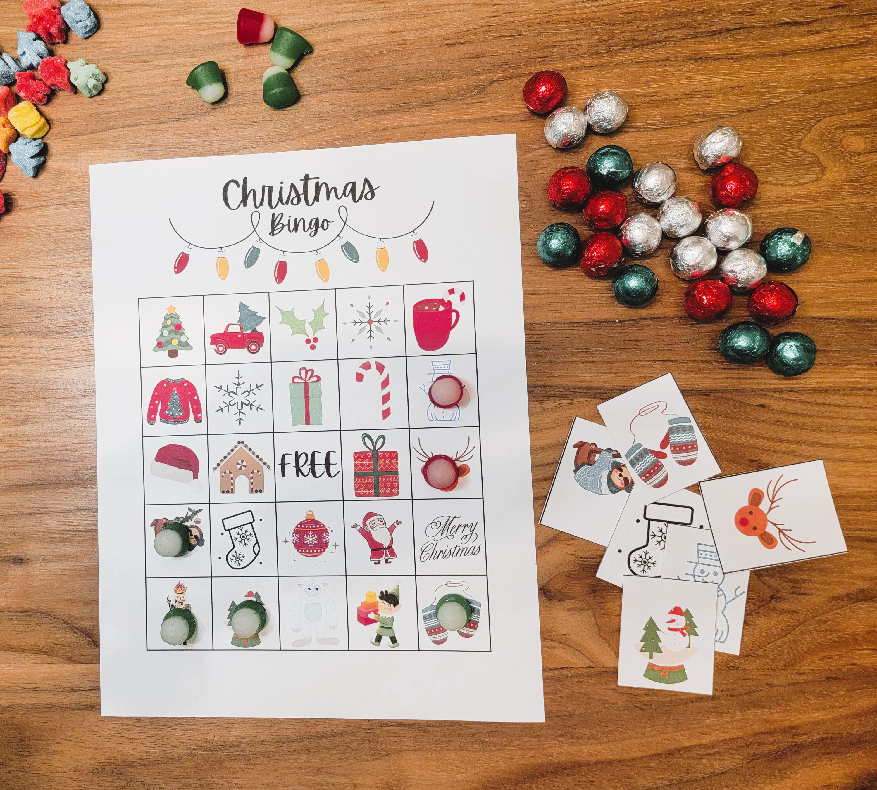 Printable Christmas Bingo, Bingo Game, Holiday Games, Digital Download ...