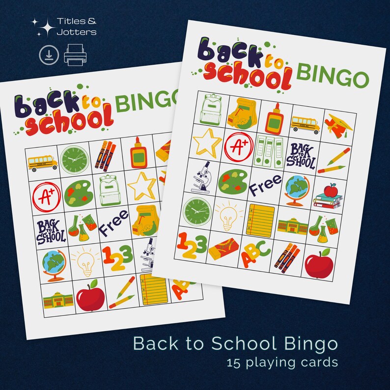 Printable Bingo for Back to School, Preschool Bingo, Classroom ...